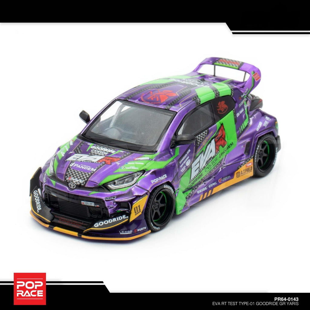 POP RACE TOYOTA GR YARIS EVA RT TEST TYPE-01 GOODRIDE - 1/64 SCALE ...
