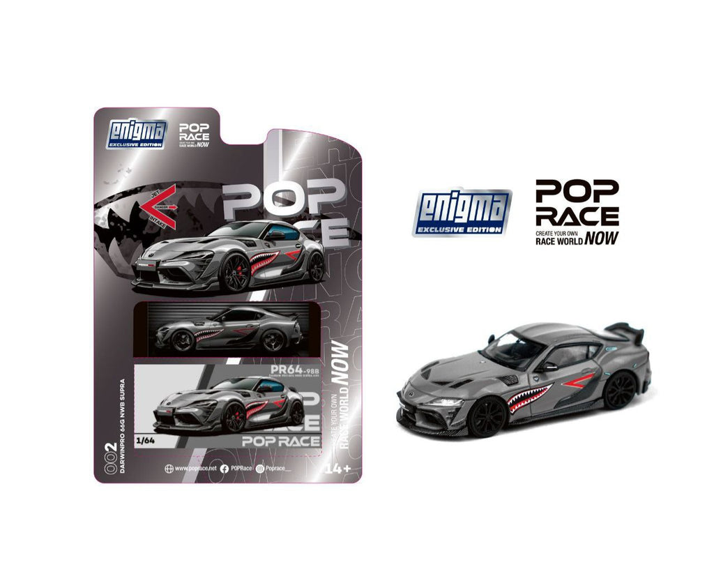 POP RACE TOYOTA SUPRA A90 DARWIN PRO 66G NWB GREY METALLIC - 1/64 SCAL ...